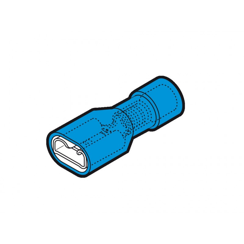 BF-F608-P TERMINAL ENCHUFABLE AZUL 6,3X08 AISLADO